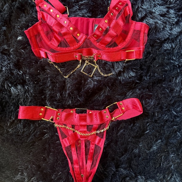 Honey Birdette | Intimates & Sleepwear | Honey Birdette Indria Red Set ...